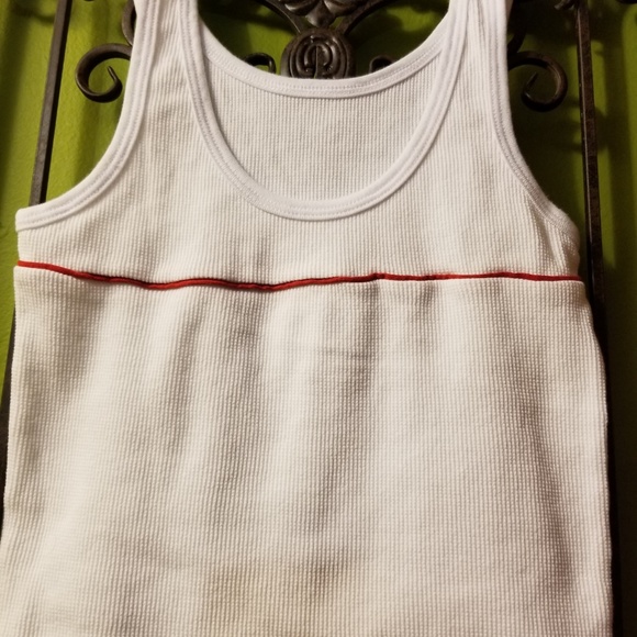 Brandy Melville | Tops | New Red Ross Shorts And Matching White Tank ...